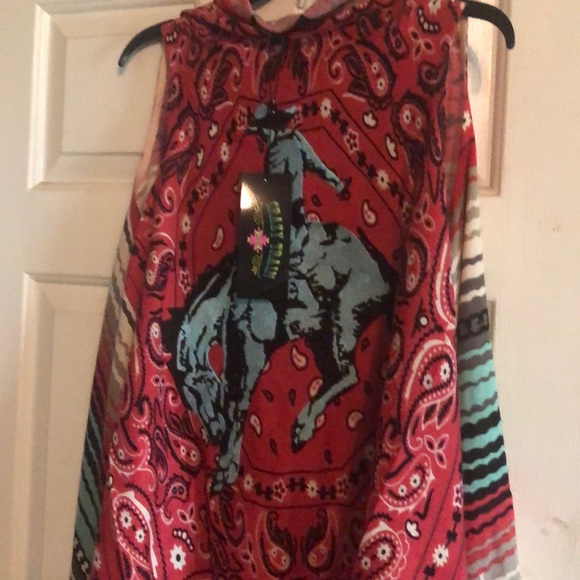 Crazy Train | Jackets & Coats | Gorgeous Serape Vest With Saddle Bronc ...